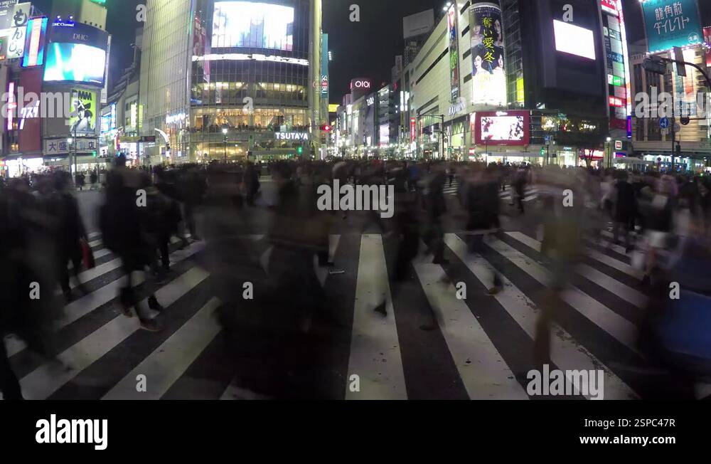 Shibuya Crossing. One of the most Famous Intersection in Japan and World Stock Video Footage - Alamy