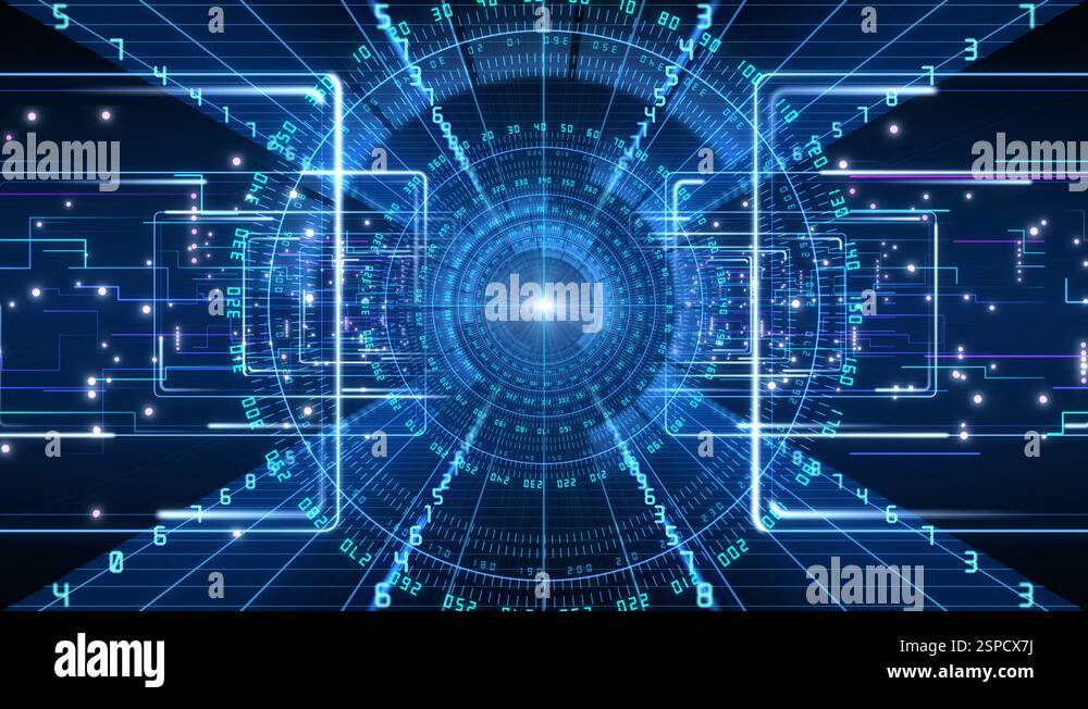 4K Animation. Futuristic technological abstract motion background, loop Stock Video Footage - Alamy