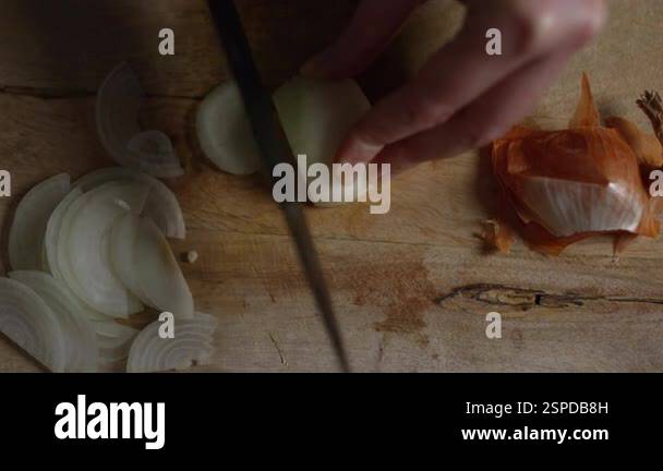 Woman cuts onion half rings Stock Videos & Footage - HD and 4K Video ...