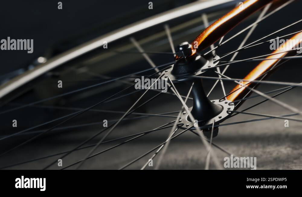 Spinning wheel of lying retro bicycle. Loop animation Stock Video ...