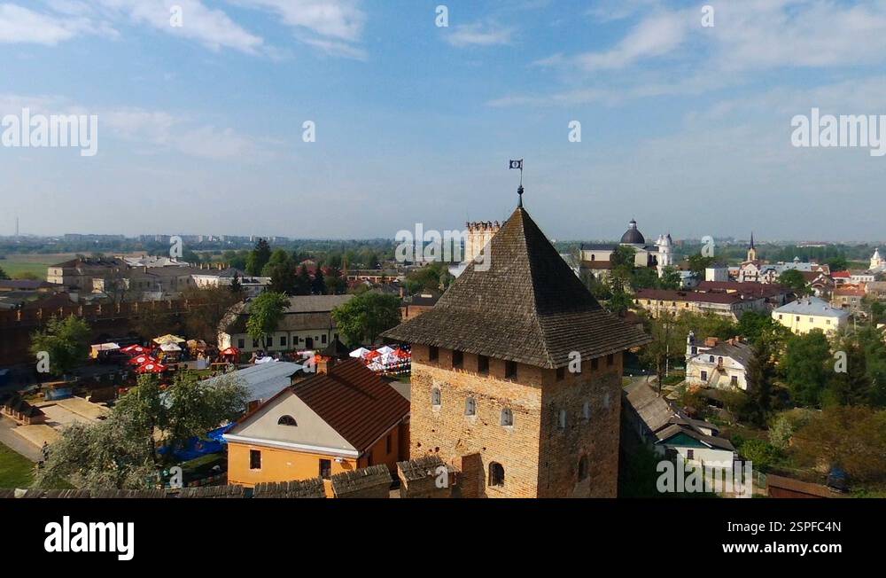 Lubart's Castle one of famose castles in Ukraine Stock Video Footage ...