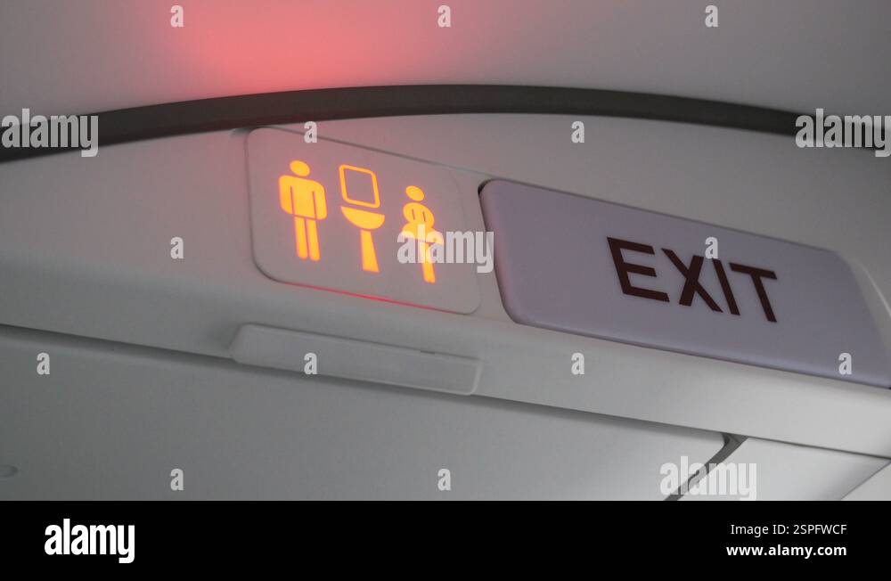 Airplane lavatory sign Stock Videos & Footage - HD and 4K Video Clips ...