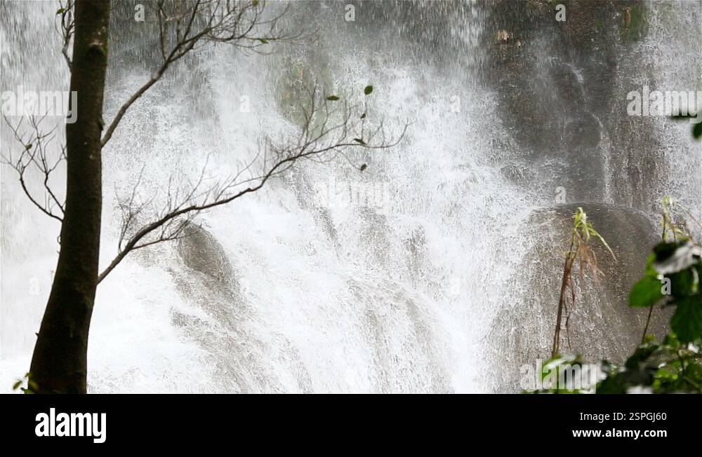 A beautiful cascade waterfall in the cuban jungles near Cumanayagua ...