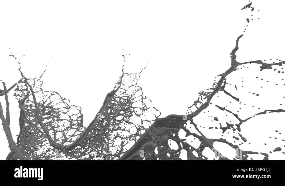 grey paint splash in air filmed in slow motion with alpha channel use ...