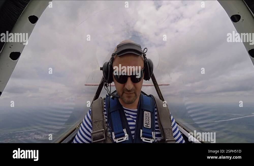 man experiences an overload when performing aerobatics on an airplane ...
