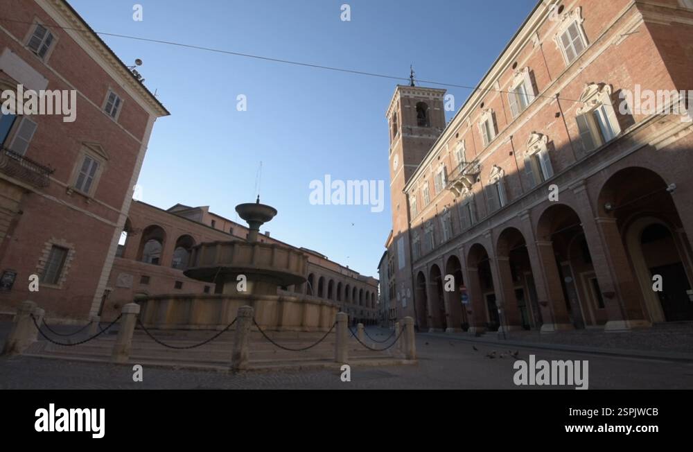 FABRIANO, ITALY - JULY 2017: Famous "Piazza del Comune Stock Video ...