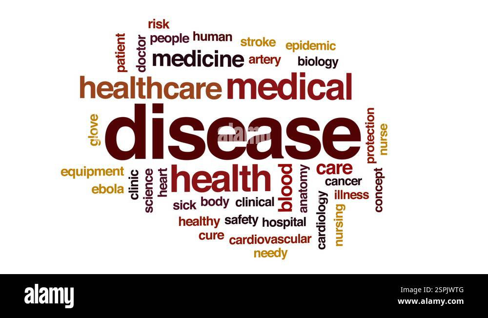 Disease animated word cloud, text design animation Stock Video Footage ...