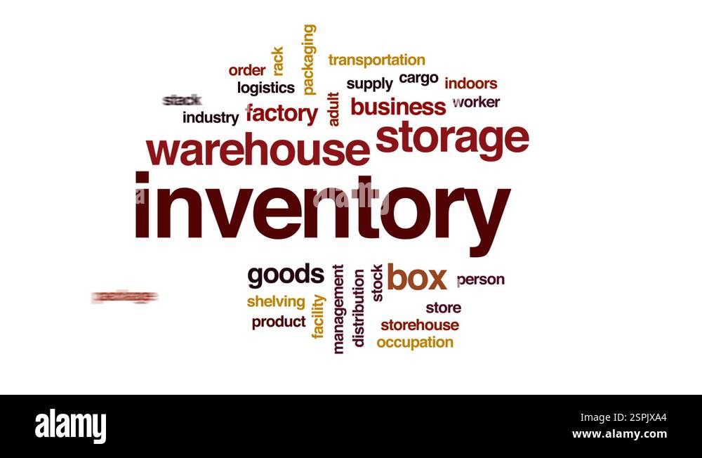 Inventory animated word cloud, text design animation Stock Video ...