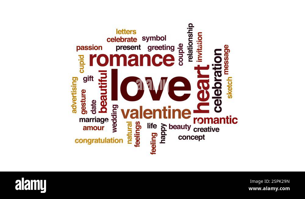 Love animated word cloud, text design animation Stock Video Footage - Alamy