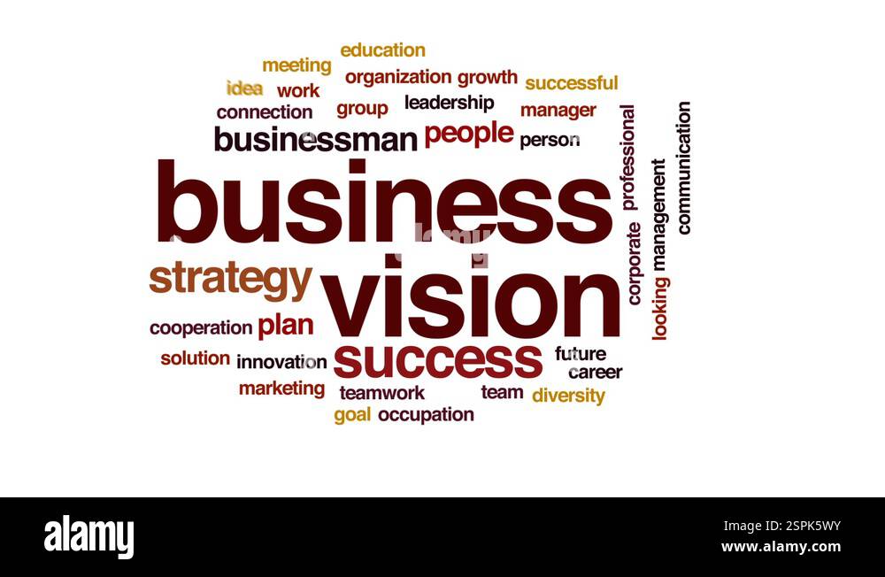 Business vision animated word cloud, text design animation Stock Video ...