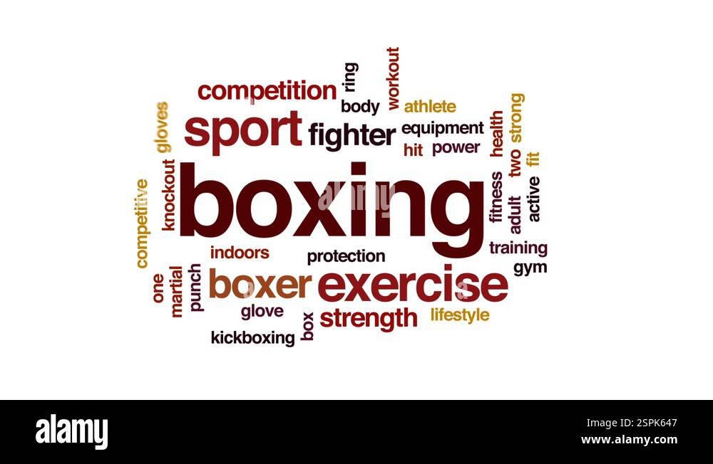 Boxing animated word cloud, text design animation Stock Video Footage ...