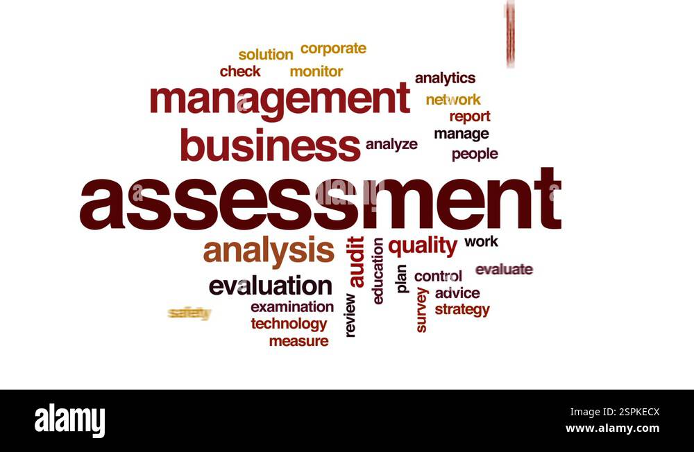 Assessment animated word cloud, text design animation Stock Video ...