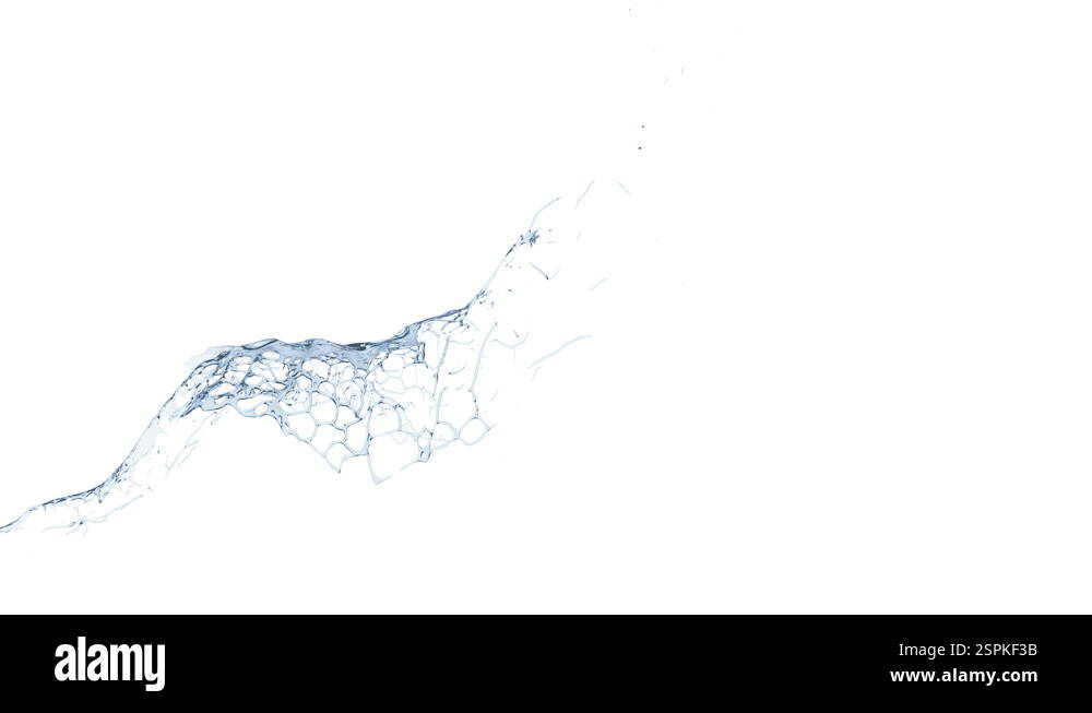 4k slow motion blue water splash with alpha matte Stock Video Footage ...