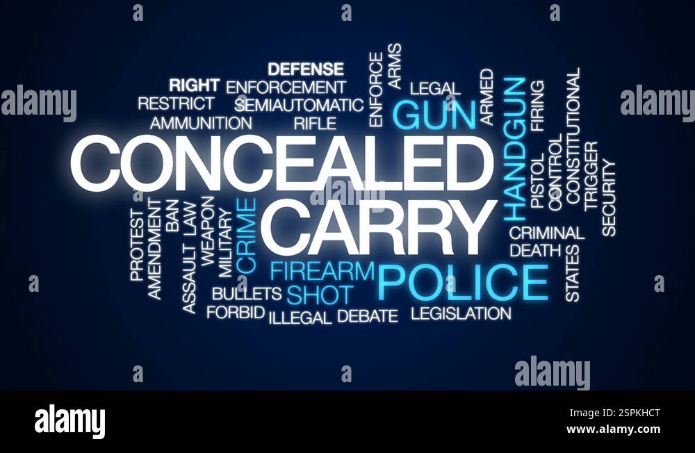 Concealed carry animated word cloud, text design animation Stock Video ...