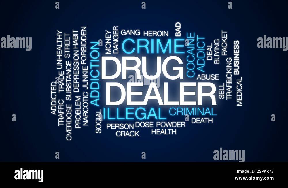 Drug dealer animated word cloud, text design animation Stock Video ...