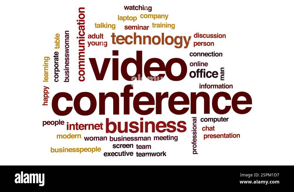 Video conference animated word cloud, text design animation Stock Video ...