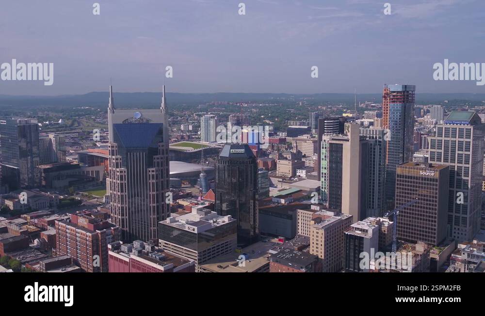 Aerial Tennessee Nashville July 2017 Sunny Day 4K Inspire 2 Stock Video ...