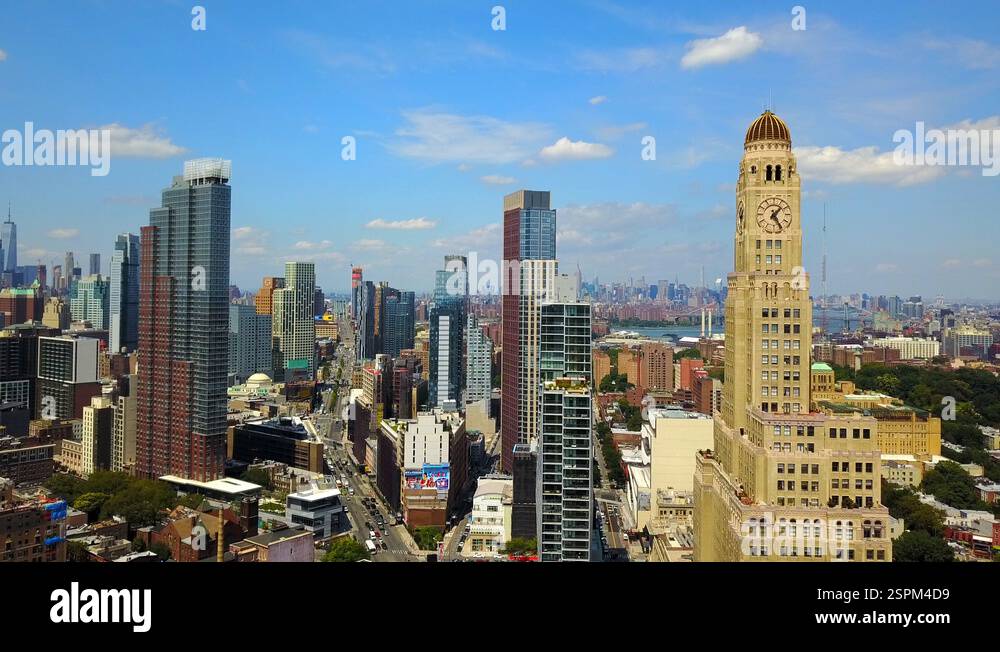 Aerial View of Downtown Brooklyn - Still Video Shot Stock Video Footage ...