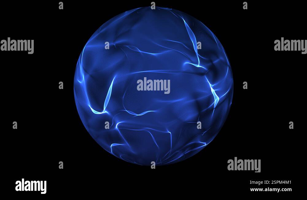 Blue glowing energy ball over transparent background Stock Video ...