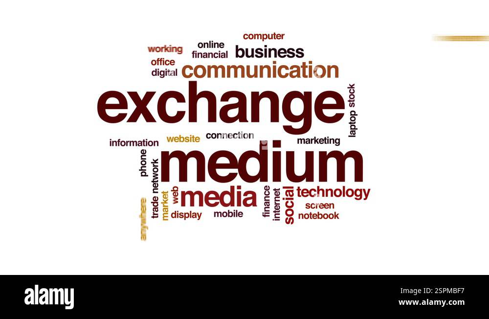 Exchange medium animated word cloud, text design animation Stock Video ...