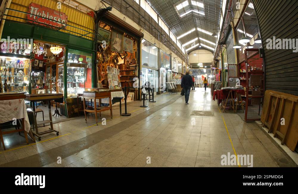 A famous antiques market in Buenos Aires in Argentina Stock Video ...