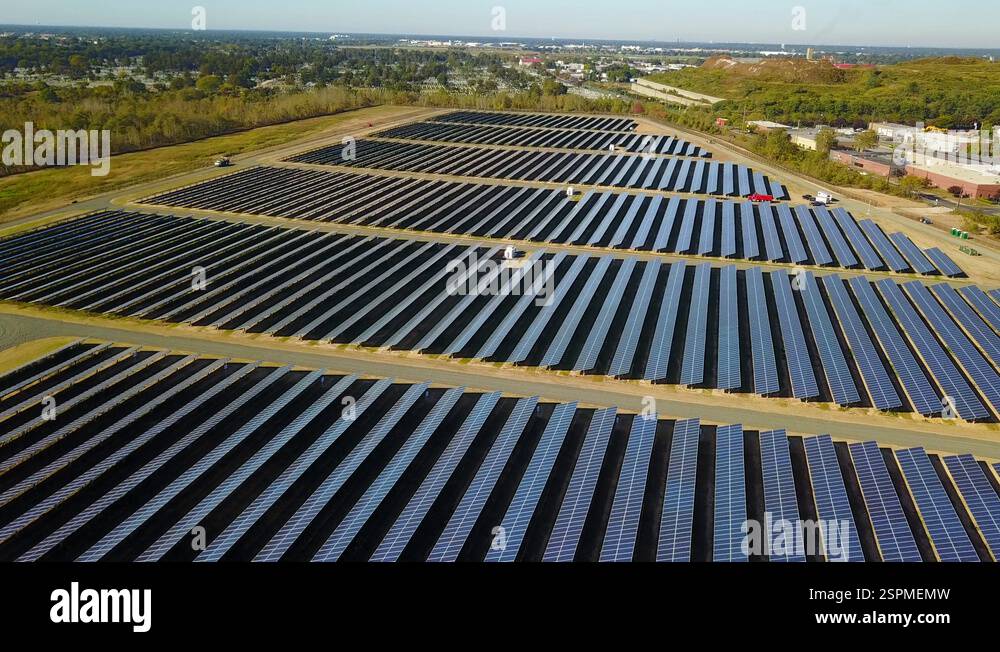 Solar Farm Dolly Shot 3 Stock Video Footage - Alamy