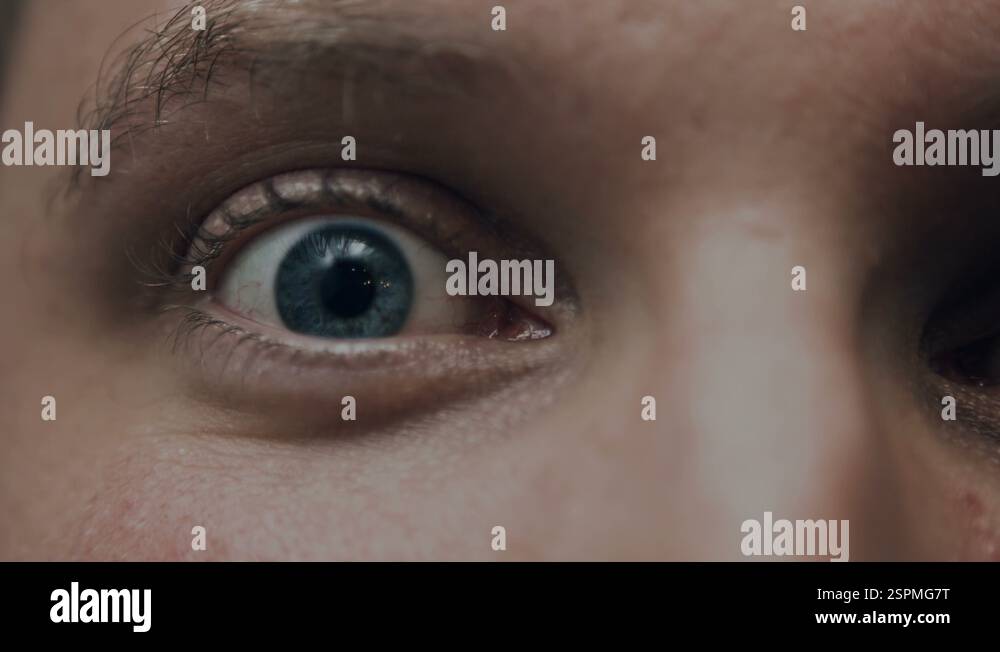 Man Opening Eye Stock Video Footage - Alamy