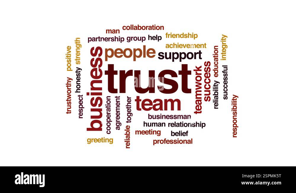 Trust animated word cloud, text design animation Stock Video Footage ...
