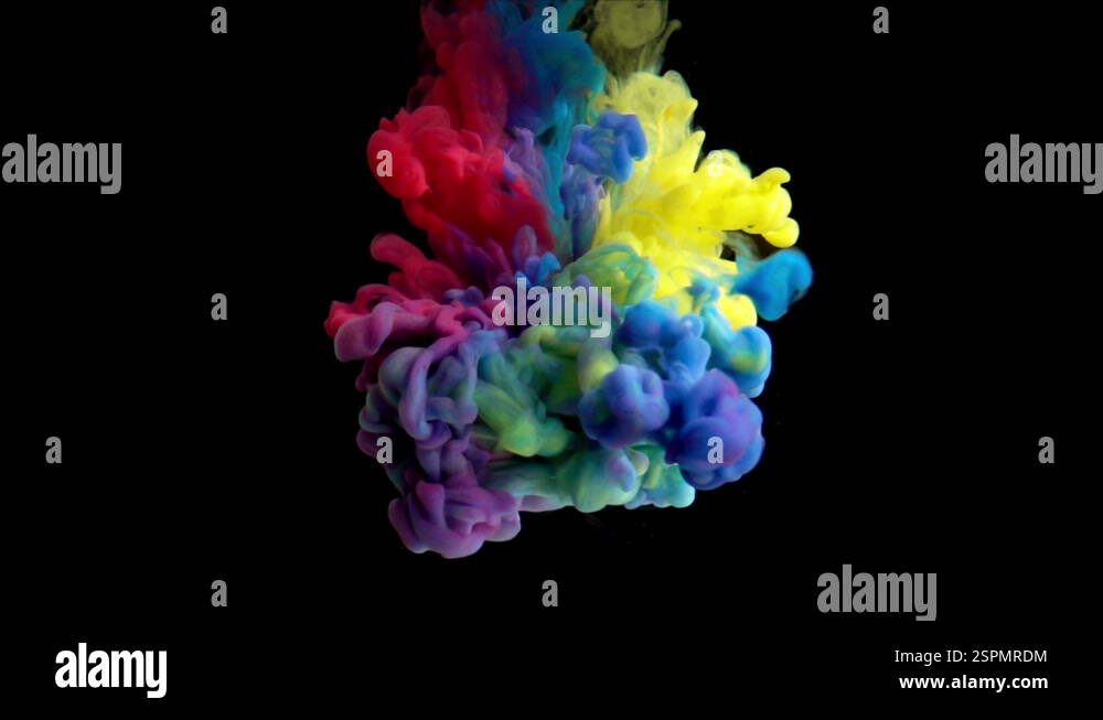 Paint in water Stock Video Footage - Alamy