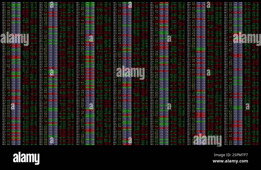 Balanced Stock Market Trading Quotes Ticker Board With Random Fictional ...