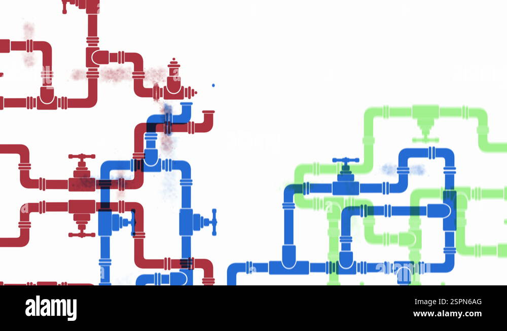 Growth of water supply systems. Flat looped animation Stock Video ...