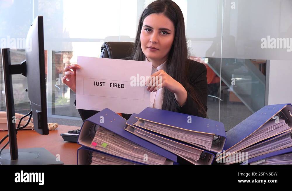 Sadness sad mood upset just fired business woman accountant with ...