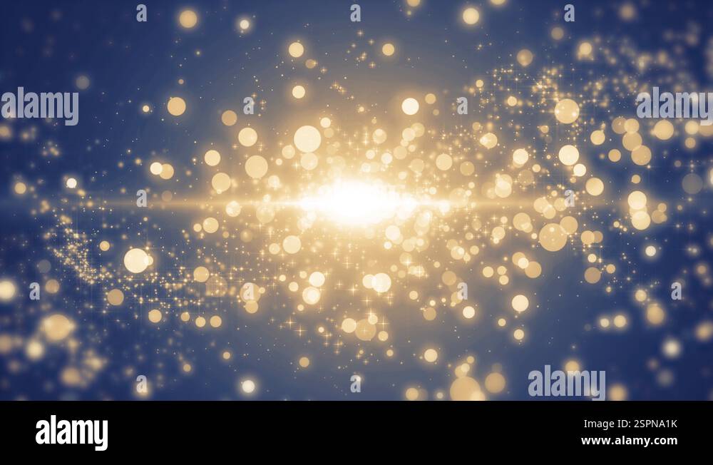 Space blue background with particles. Space azure dust with stars ...