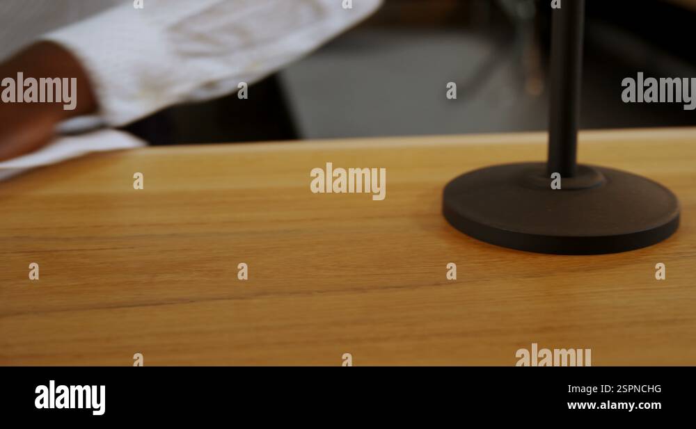 Bartender cleaning bar counter in restaurant 4k Stock Video Footage - Alamy