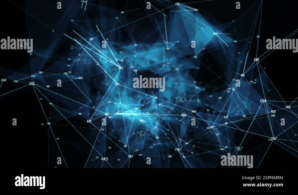 Abstract Motion Background - Digital Binary Polygon Plexus Data Networks Stock Video Footage - Alamy