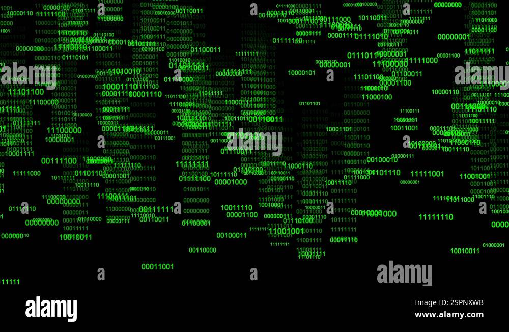 Binary rain 8 bit. Abstract backdrop background. Green numbers digits 8 bit Stock Video Footage ...