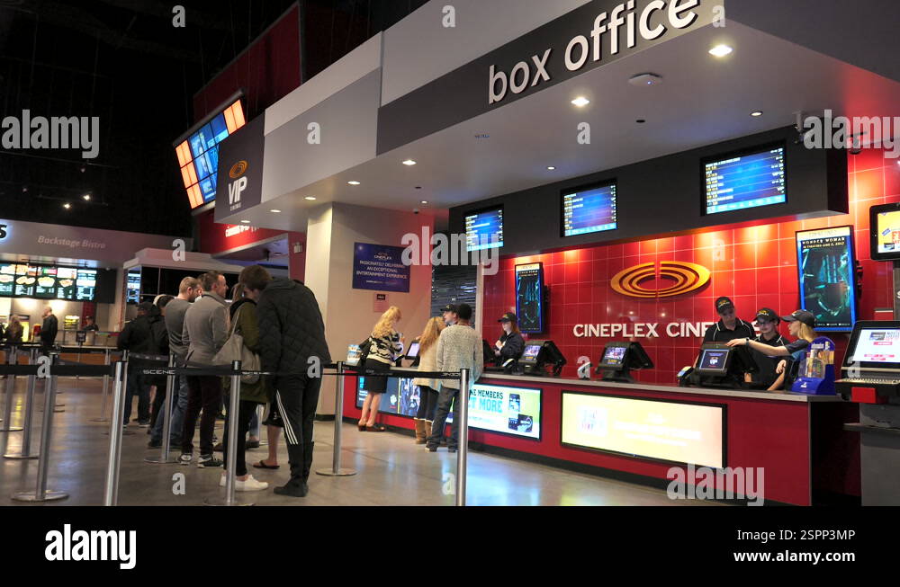 People line up for buying movie ticket at cinema Stock Video Footage - Alamy