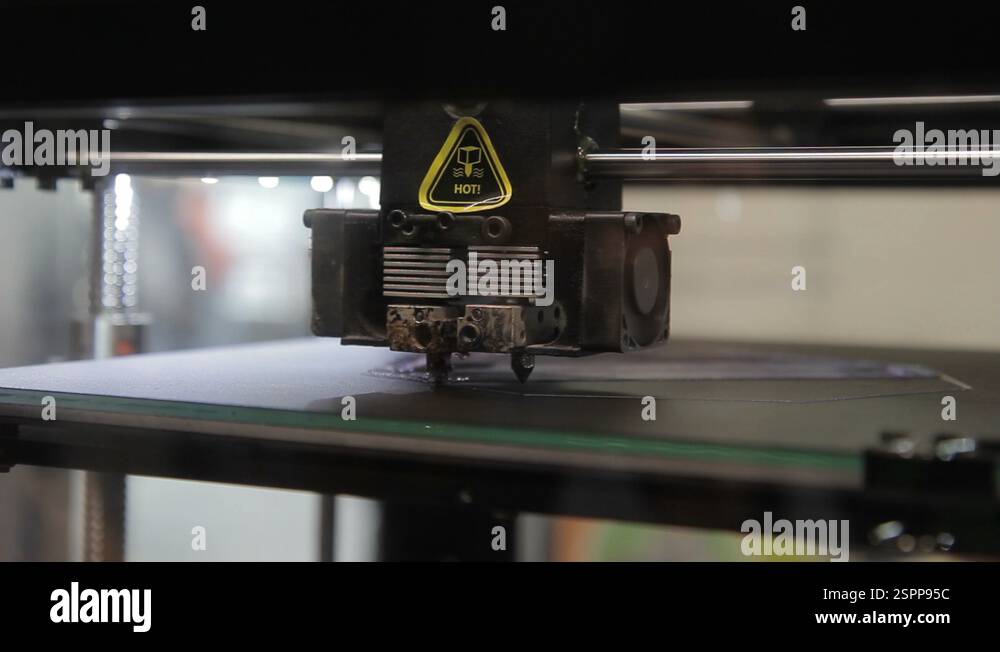 On working platform 3d of printer printhead moves along axes Stock ...