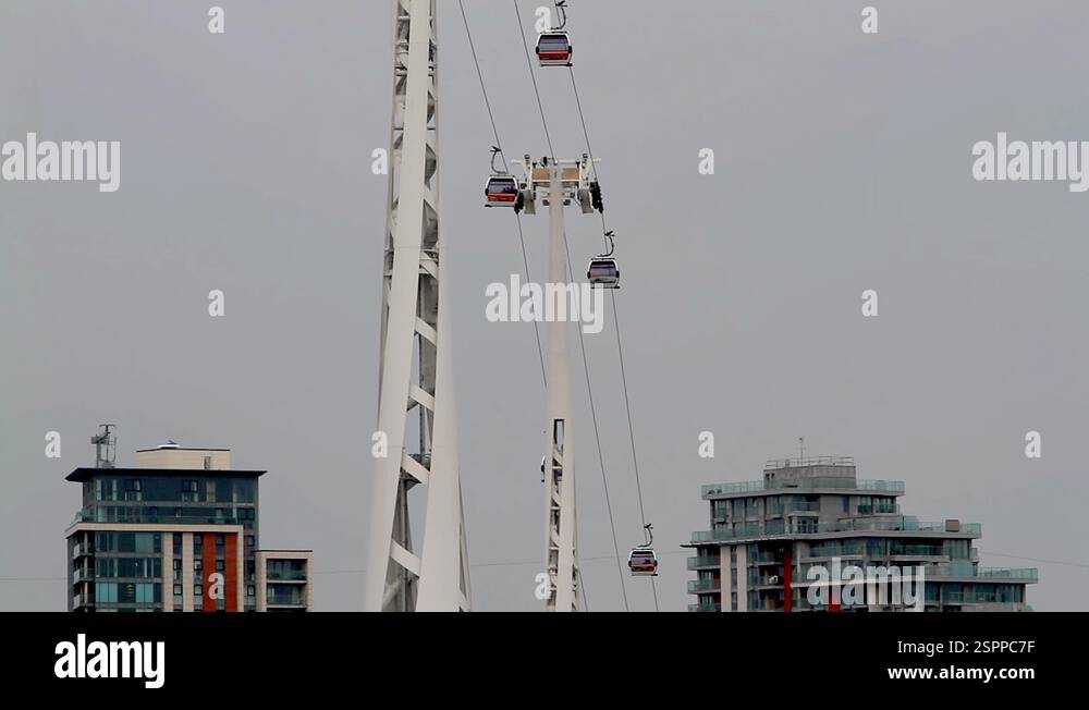 EMIRATES AIR LINE CABLE CAR LONDON ENGLAND Stock Video Footage - Alamy
