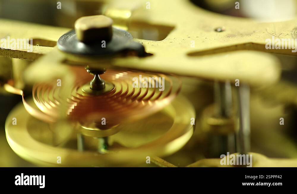 Internal alarm clock mechanism Stock Video Footage - Alamy