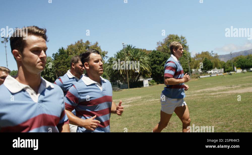 Rugby players running on the field 4K 4k Stock Video Footage - Alamy