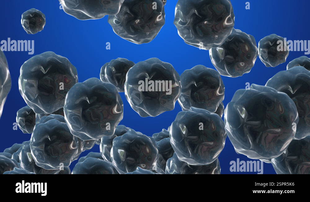 4k Abstract 3d cell microbe bacteria cancer bubble blisters particle ...