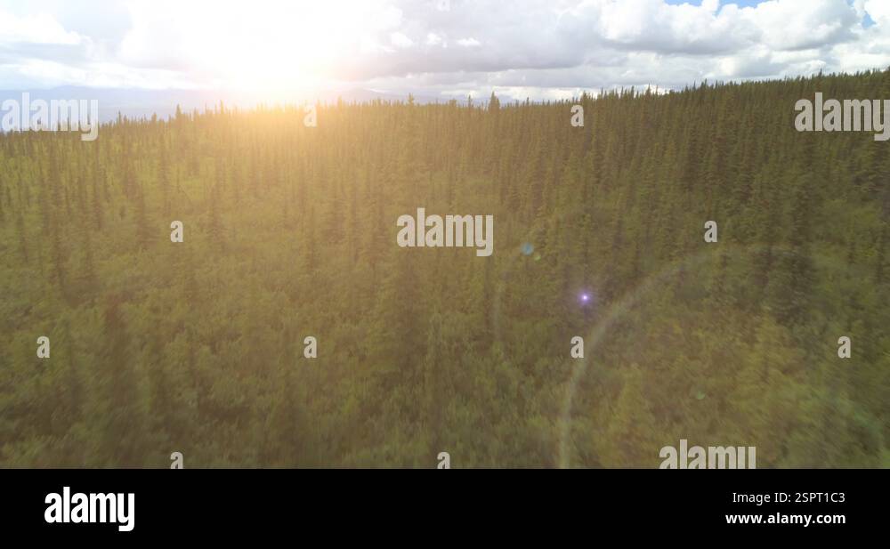 Aerial flythrough of beautiful Alaska. July 2017 Stock Video Footage - Alamy