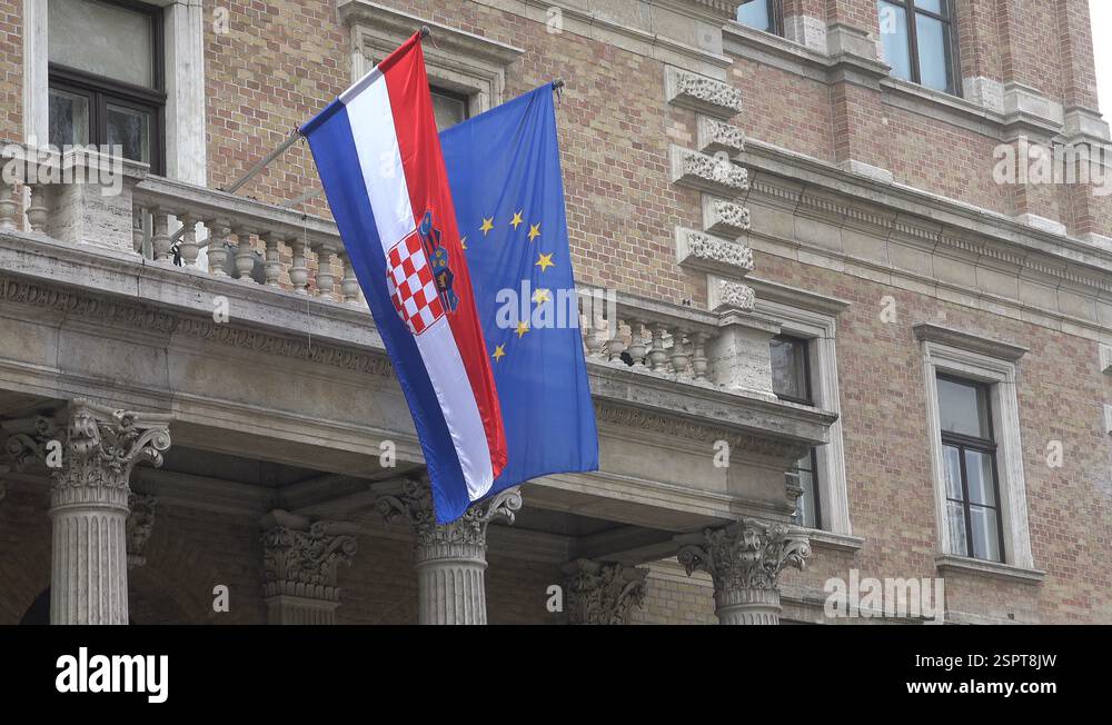 Croatian national flag european union Stock Videos & Footage - HD and ...