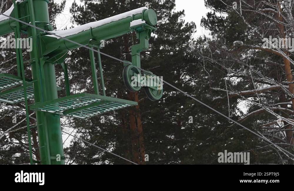 parts of drag lift, twisting mechanism lifts around. lift for skiers ...