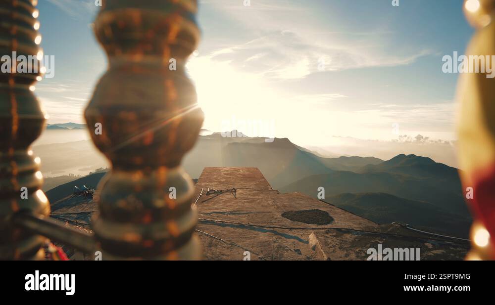 Sunrise on the mountain Sri Pada Adam's Peak Stock Video Footage - Alamy