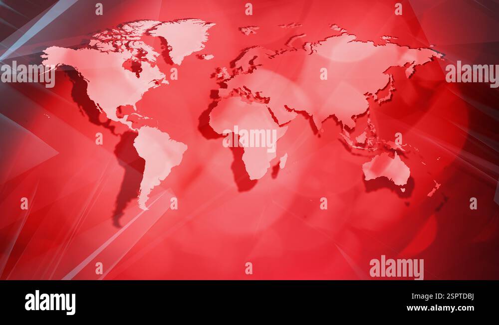 Red breaking news intro, world map motion background Stock Video ...