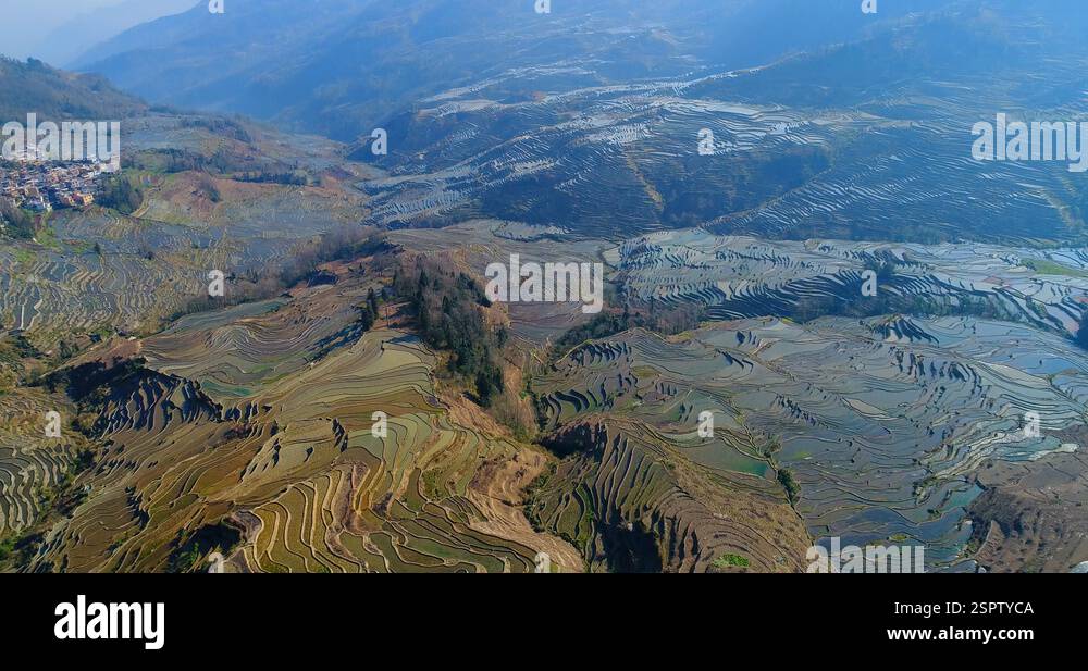 Yuanyang Rice terraces - breathtaking land sculpture created by the ...
