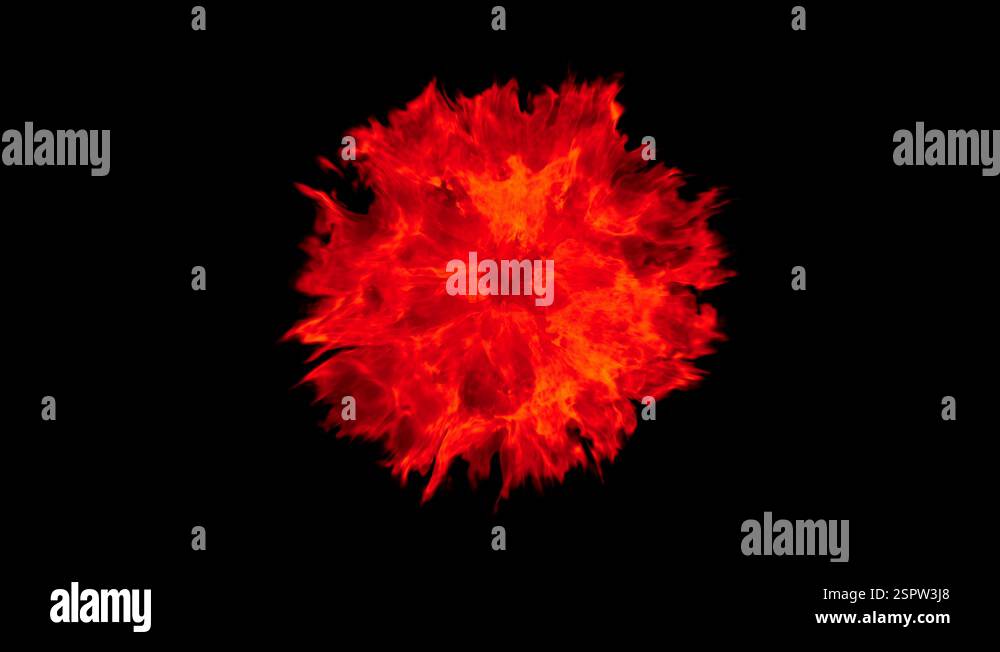 Seamlessly looped ring of fire / fire from rocket launch / shockwave ...