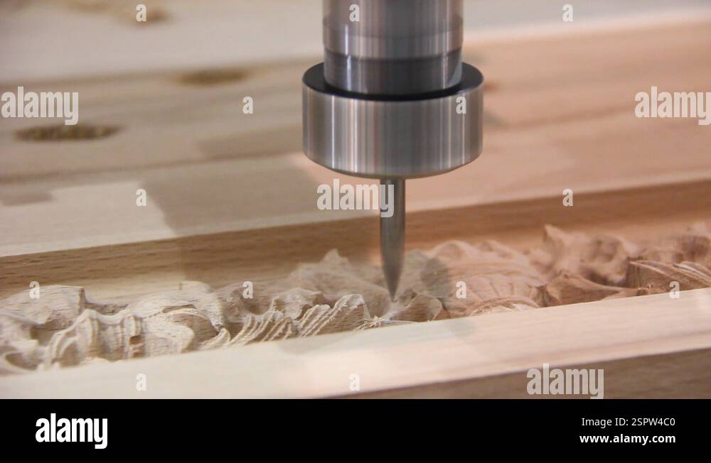 Programmable woodworking machine-tool Stock Video Footage - Alamy